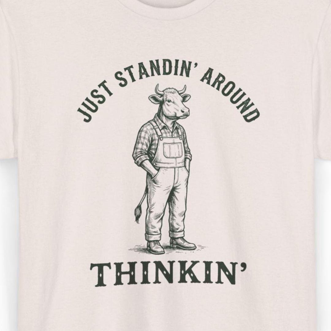 Funny Cow Meme Rustic Graphic Tee, Countrycore Animal Farmer Shirt ...