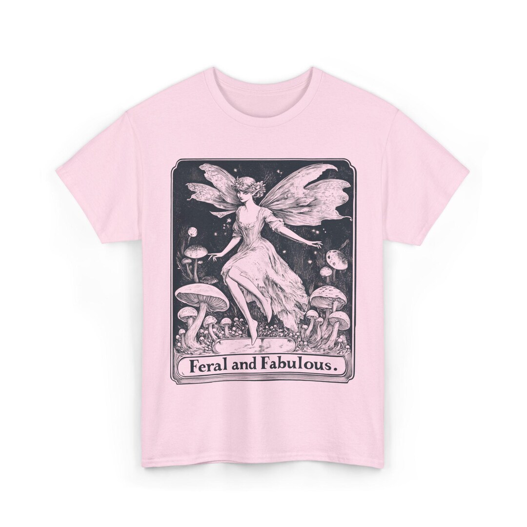 Feral Fairycore Shirt, Cottagecore Mushroom Woodland Fairy Tee, Dark ...