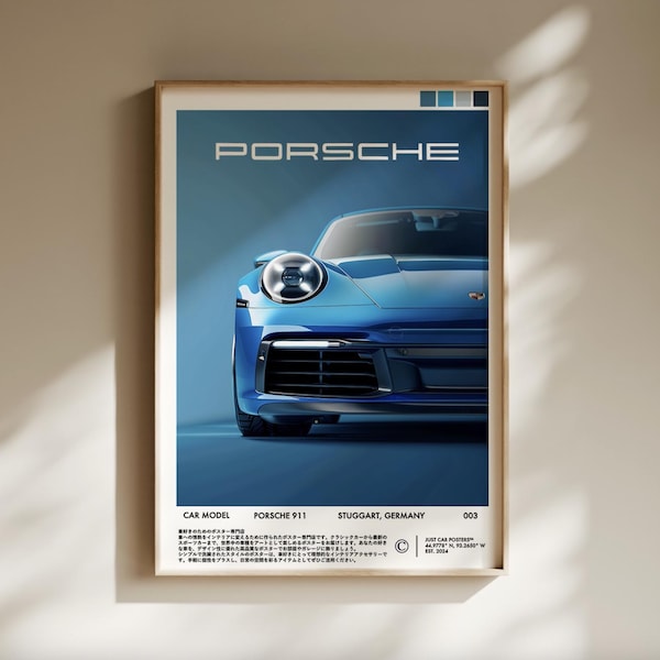 Porsche poster - Etsy France