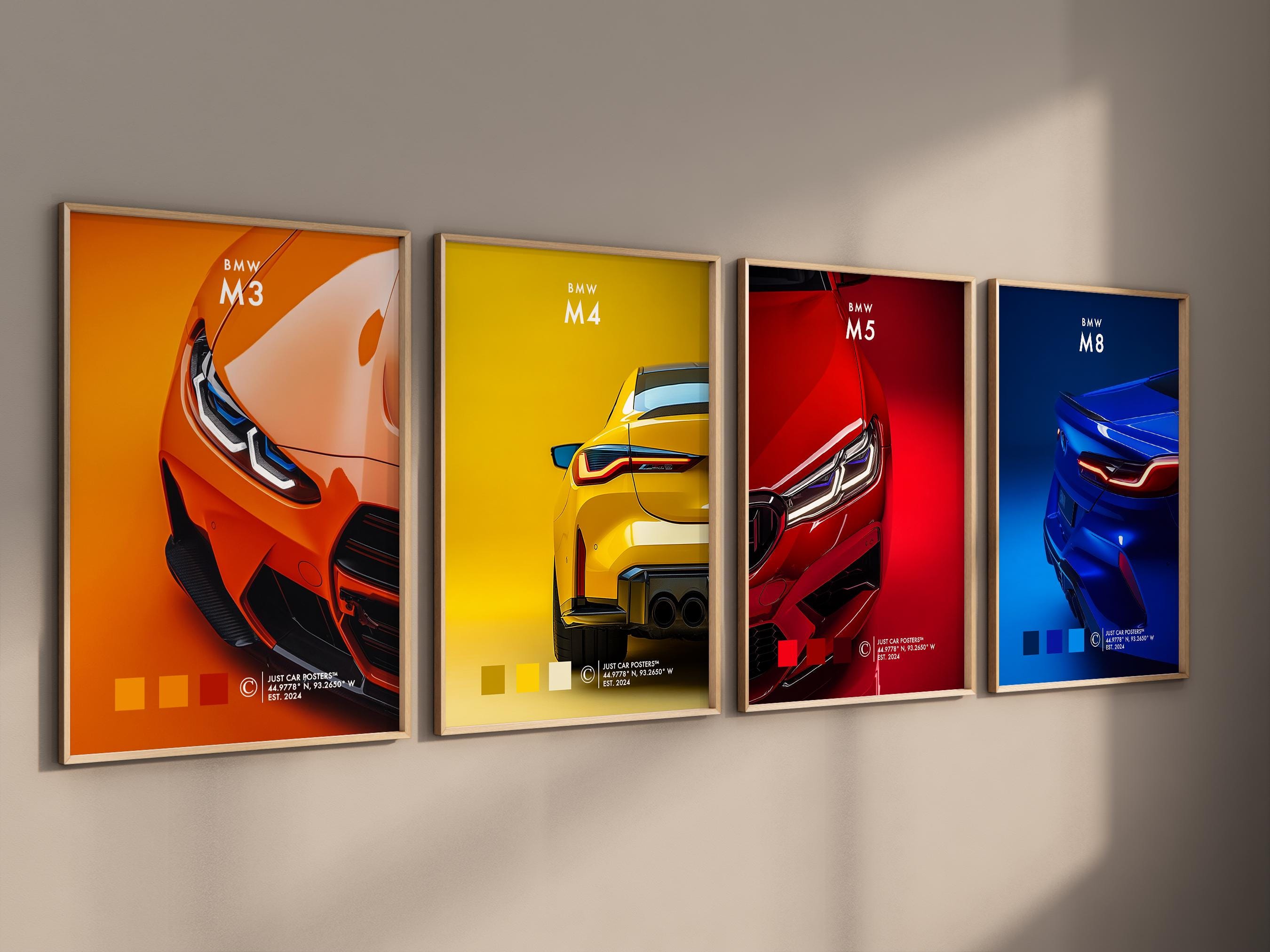 Super Car Posters, BMW M3, M4, M5, M8, BMW Car Posters, BMW Car Prints ...