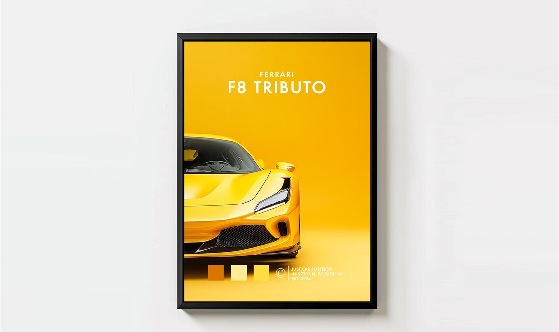 Super Car Posters, Ferrari Posters, Ferrari F40, Ferrari F8 Tributo ...