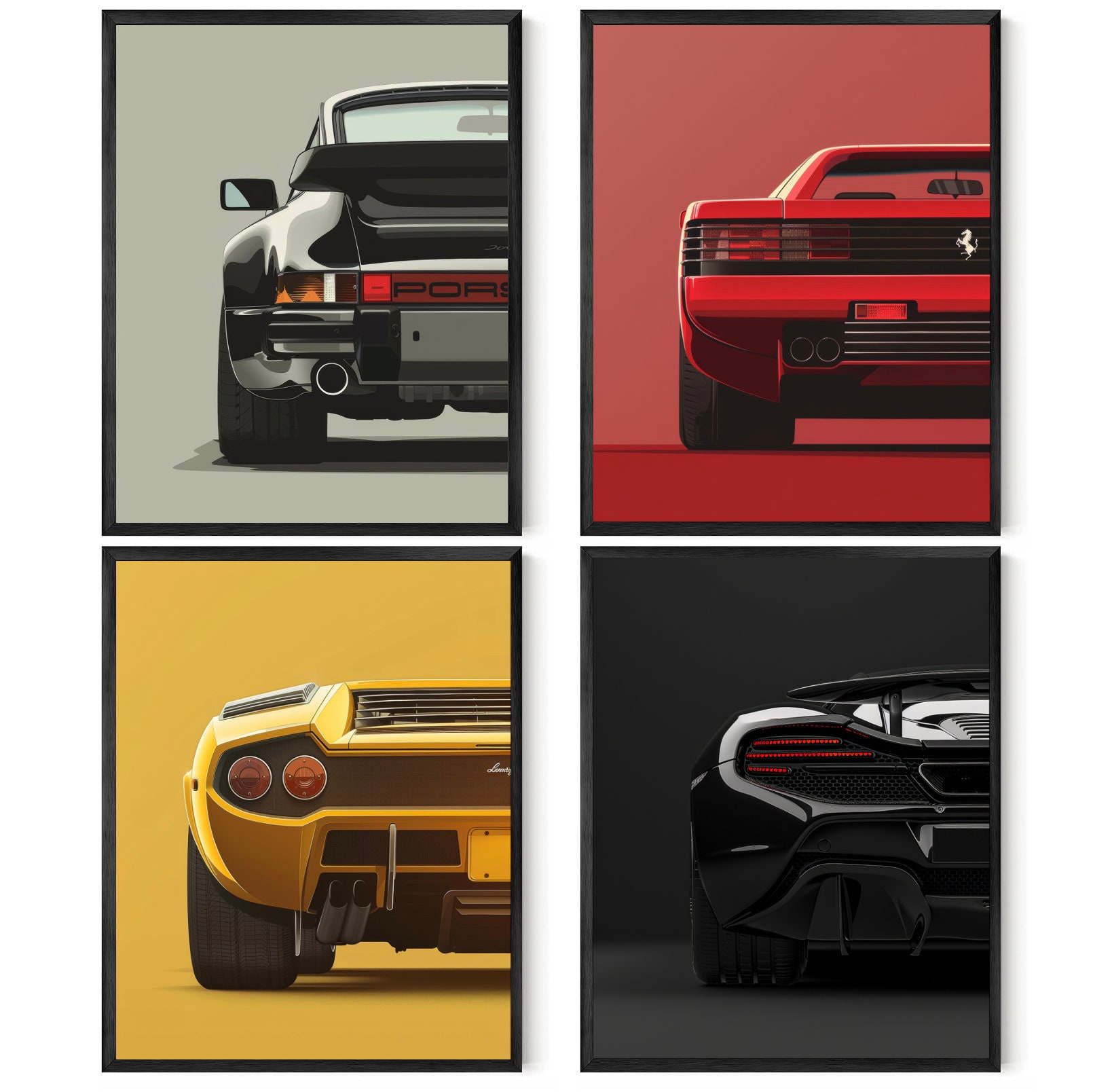Sports Car Posters - Porsche, Mclaren, Lamborghini, Ferrari - for ...