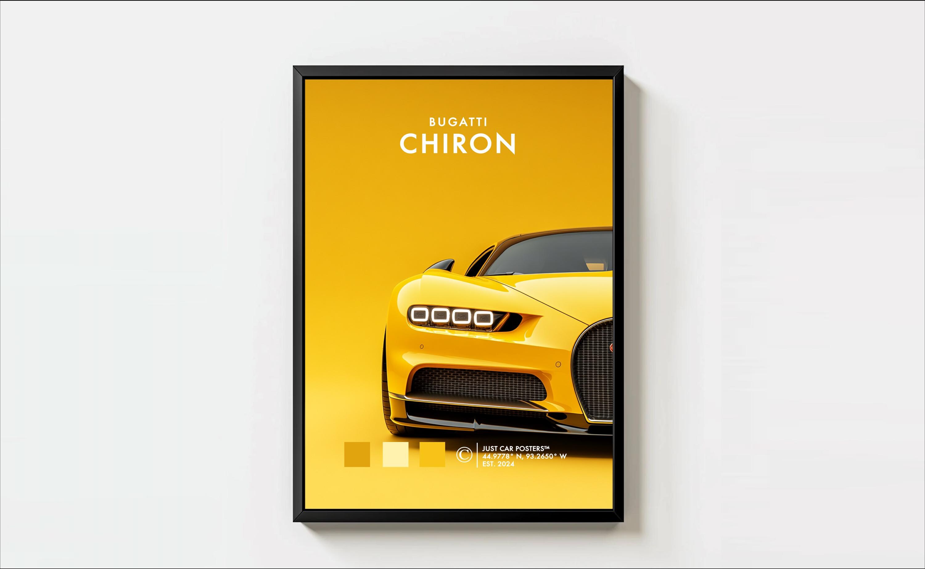 Bugatti Chiron Poster, Sports Car Poster, Bugatti Wall Art, Bugatti Car ...