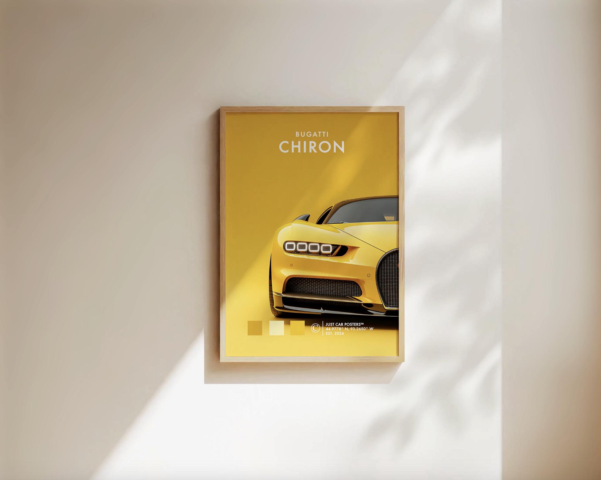 Bugatti Chiron Poster, Sports Car Poster, Bugatti Wall Art, Bugatti Car ...