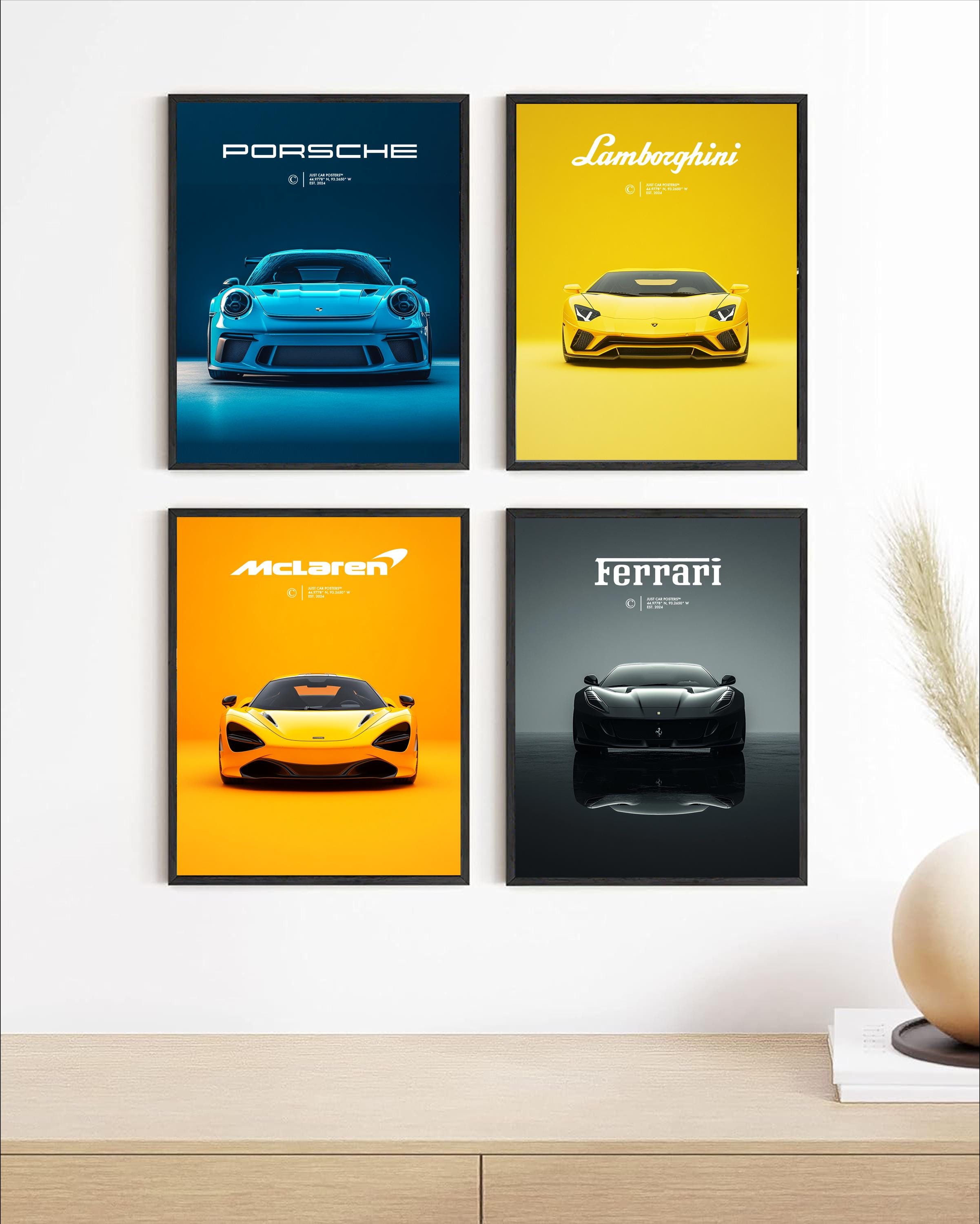 Sports Car Posters, Porsche, Ferrari, Mclaren, Lamborghini Car Prints ...