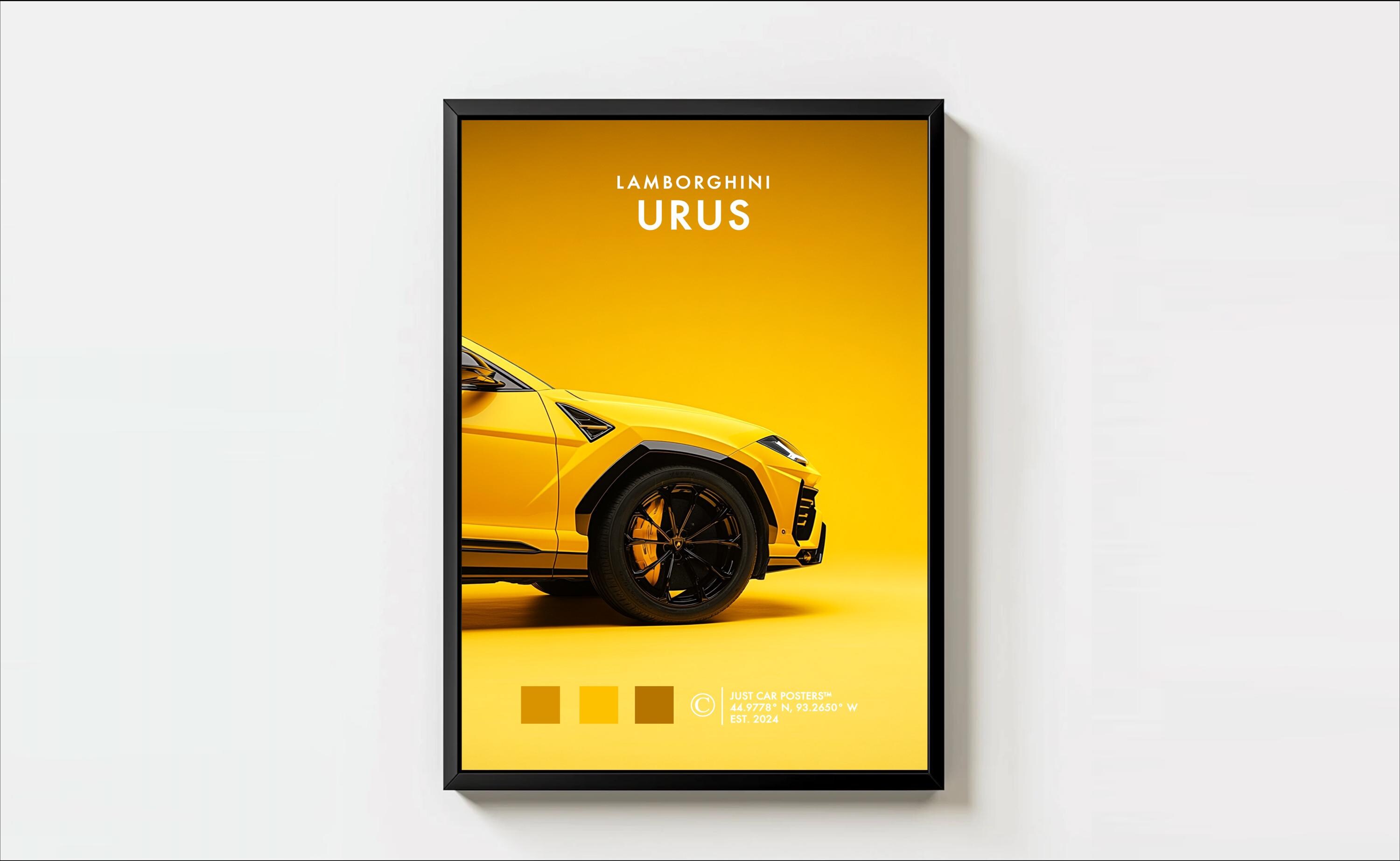 Lamborghini Urus Poster, Sports Car Poster, Magazine Car Poster ...