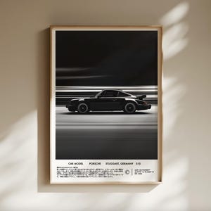 Porsche Poster, Vintage Porsche Print, German Car Wall Art, Magazine ...