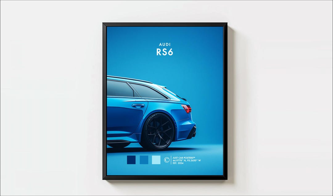 Audi RS6 Poster Print, Super Car Posters, Audi RS6 Car Photography ...