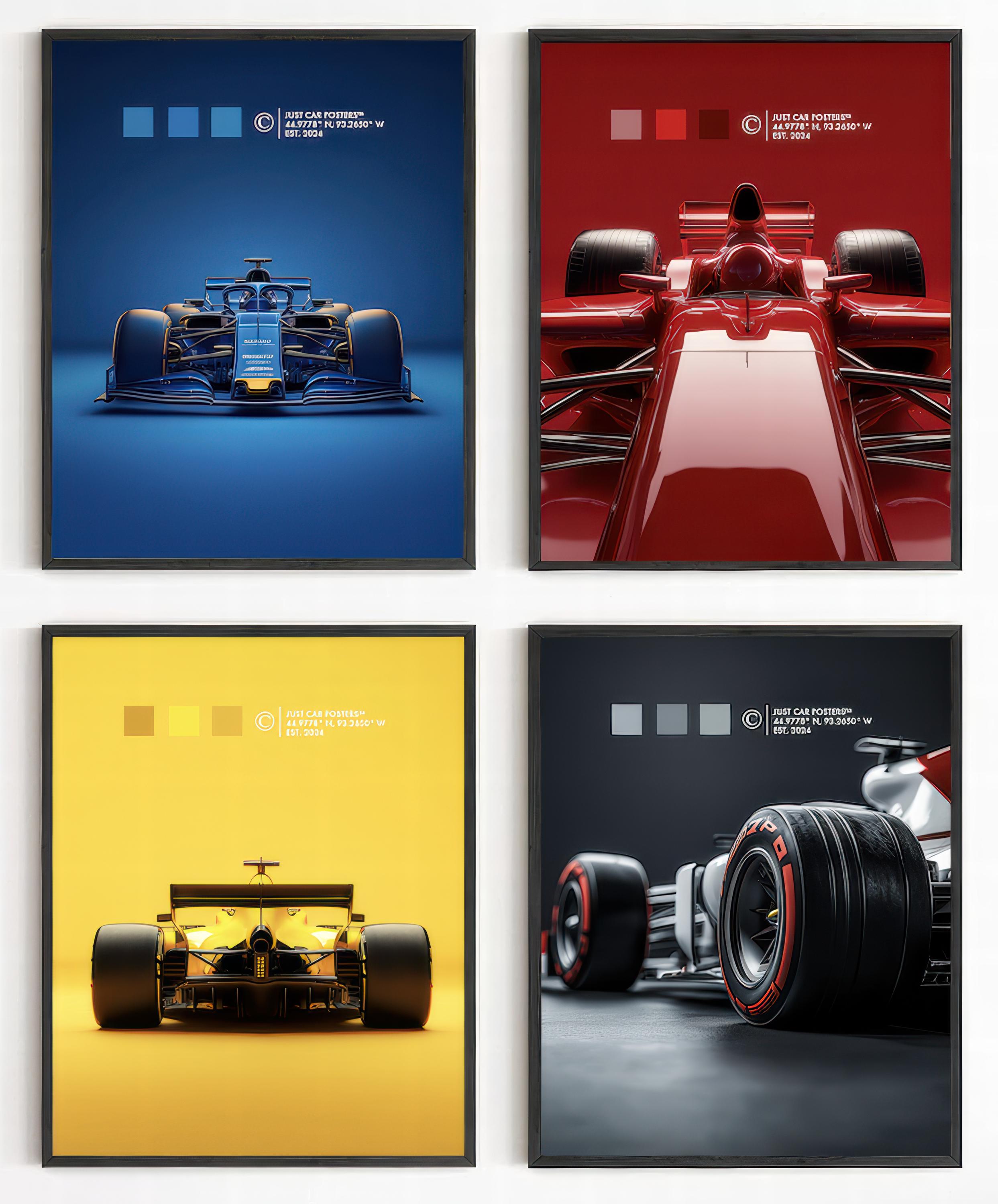F1 Posters, F1 Gifts, Formula 1 Prints, F1 Car Prints Decor for Bedroom ...