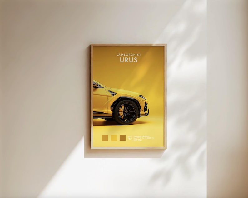 Lamborghini Urus Poster, Sports Car Poster, Magazine Car Poster ...