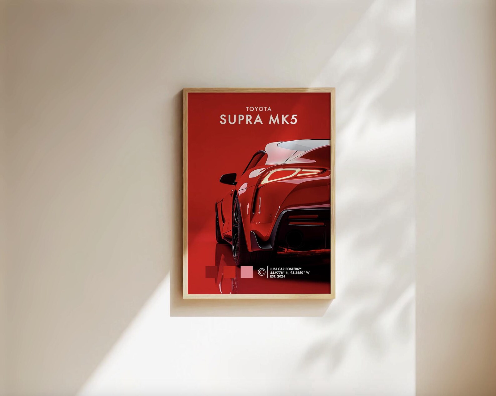 Sports Car Poster, Supra MK5 Print, Toyota Supra Wall Art, Magazine Car ...