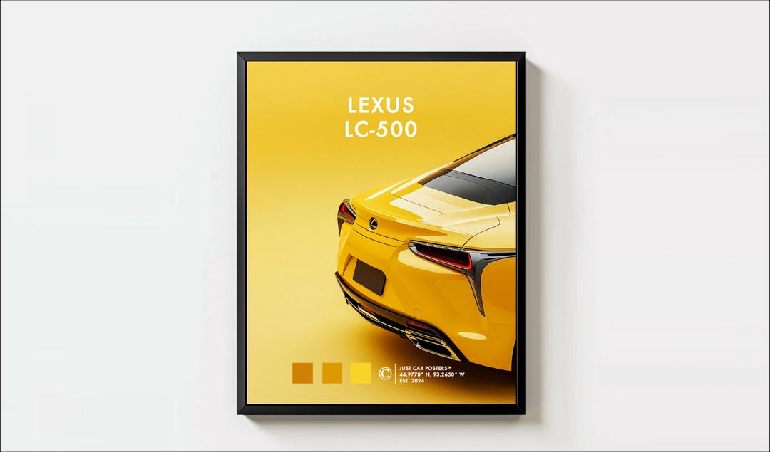 Lexus LC500 Poster, Lexus LC500 Super Car Posters, Car Photography ...
