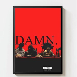 Kendrick Lamar Damn Poster Set Damn Album Poster Set Kendrick Lamar ...