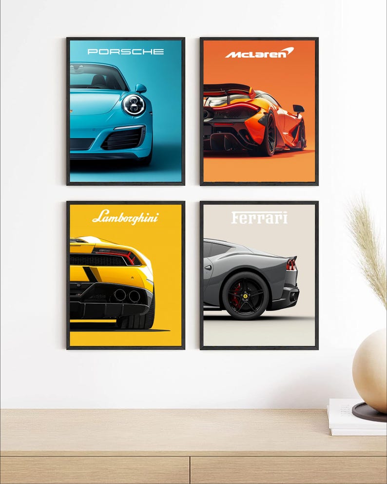 Super Car Posters, Sports Car Prints, Ferrari, Lamborghini, Porsche ...