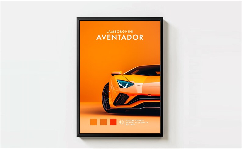 Lamborghini Aventador Poster, Sports Car Poster, Lamborghini Aventador ...