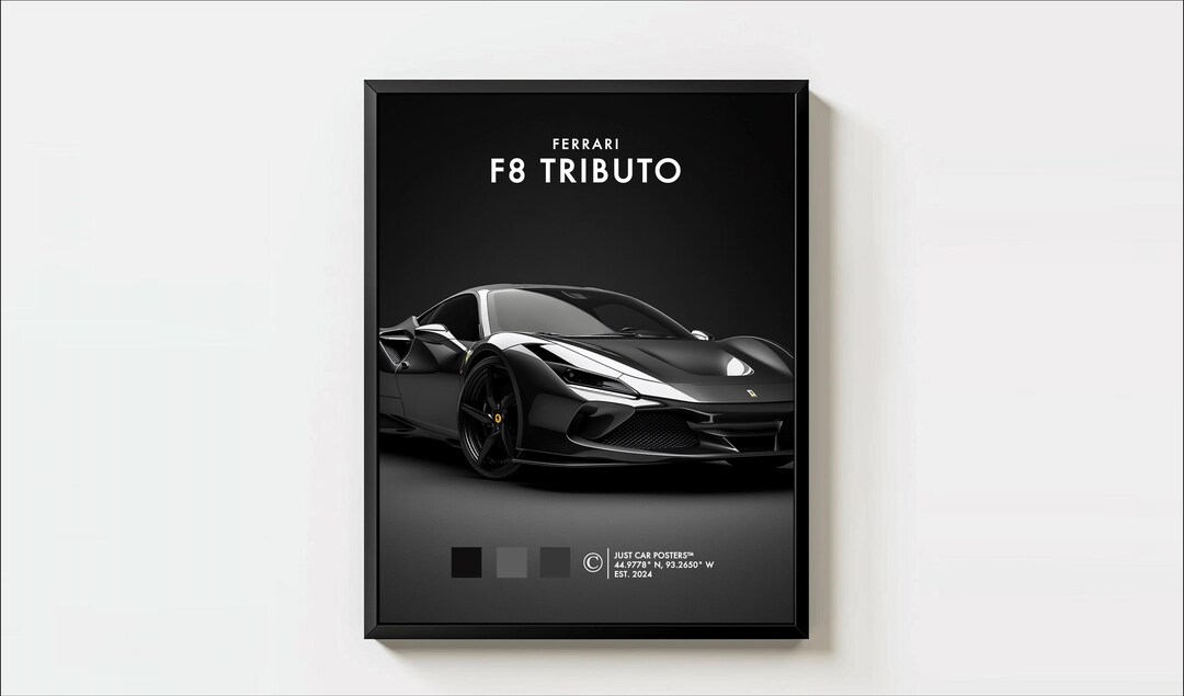 Ferrari F8 Car Poster,ferrari F8 Super Car Posters, Ferrari F8 ...
