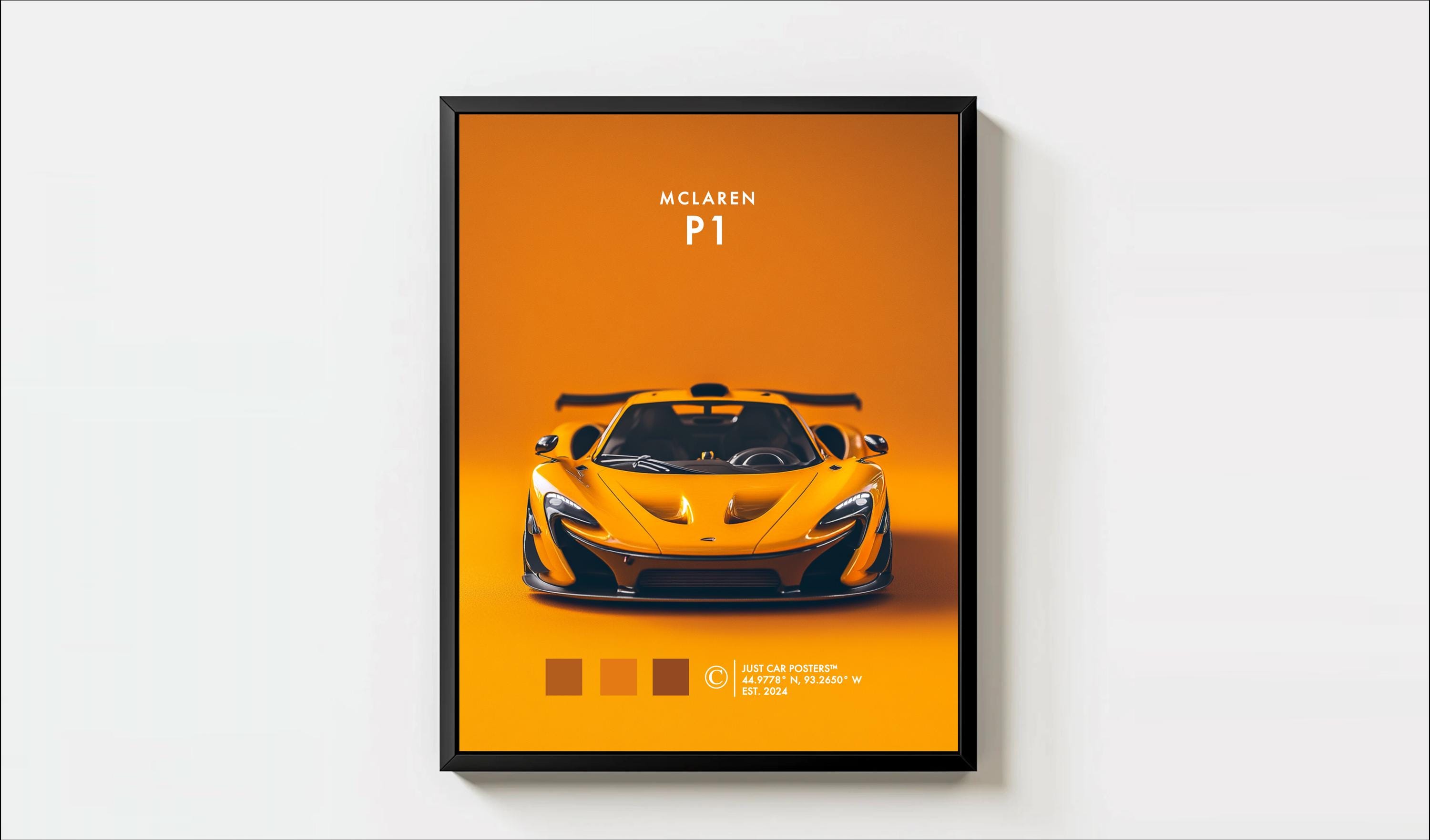 Mclaren P1 Poster Print, Mclaren P1 Car Posters, P1 Car Photography ...