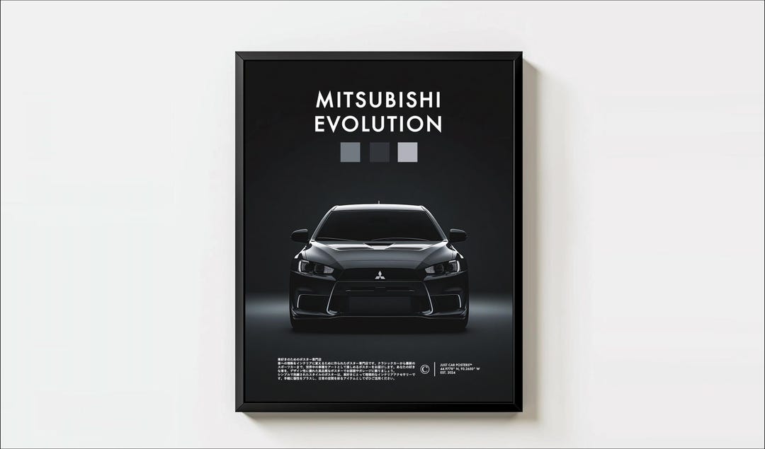 Mitsubishi Evolution Poster, Mitsubishi Evolution Car Posters, Car ...
