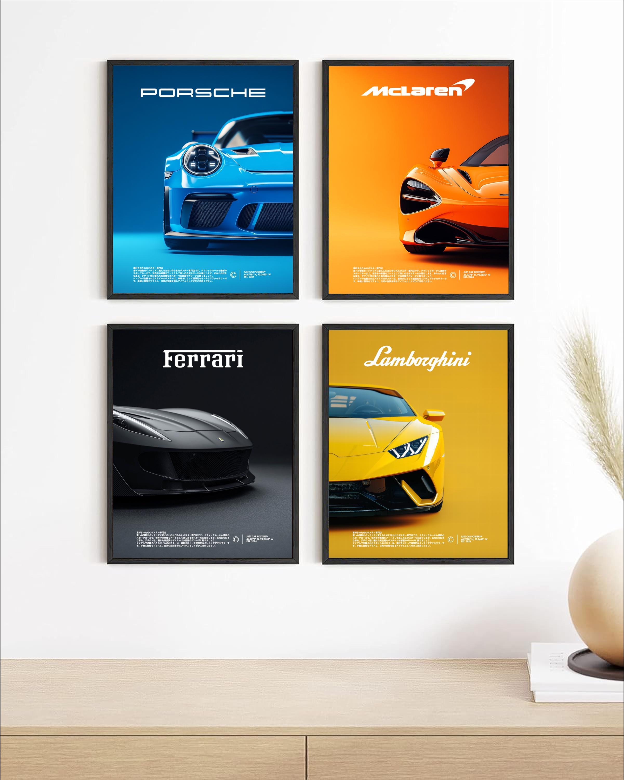 Super Car Posters, Porsche, Ferrari, Mclaren, Lamborghini Car Prints ...