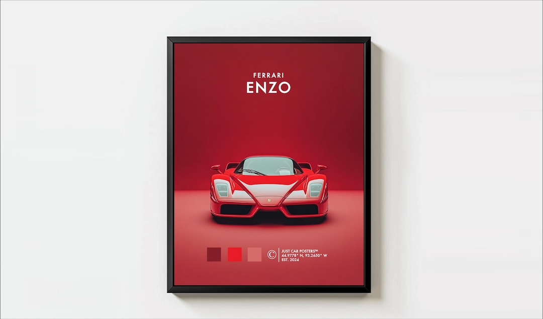 Ferrari Enzo Poster, Ferrari Enzo Car Posters, Car Photography, Ferrari ...