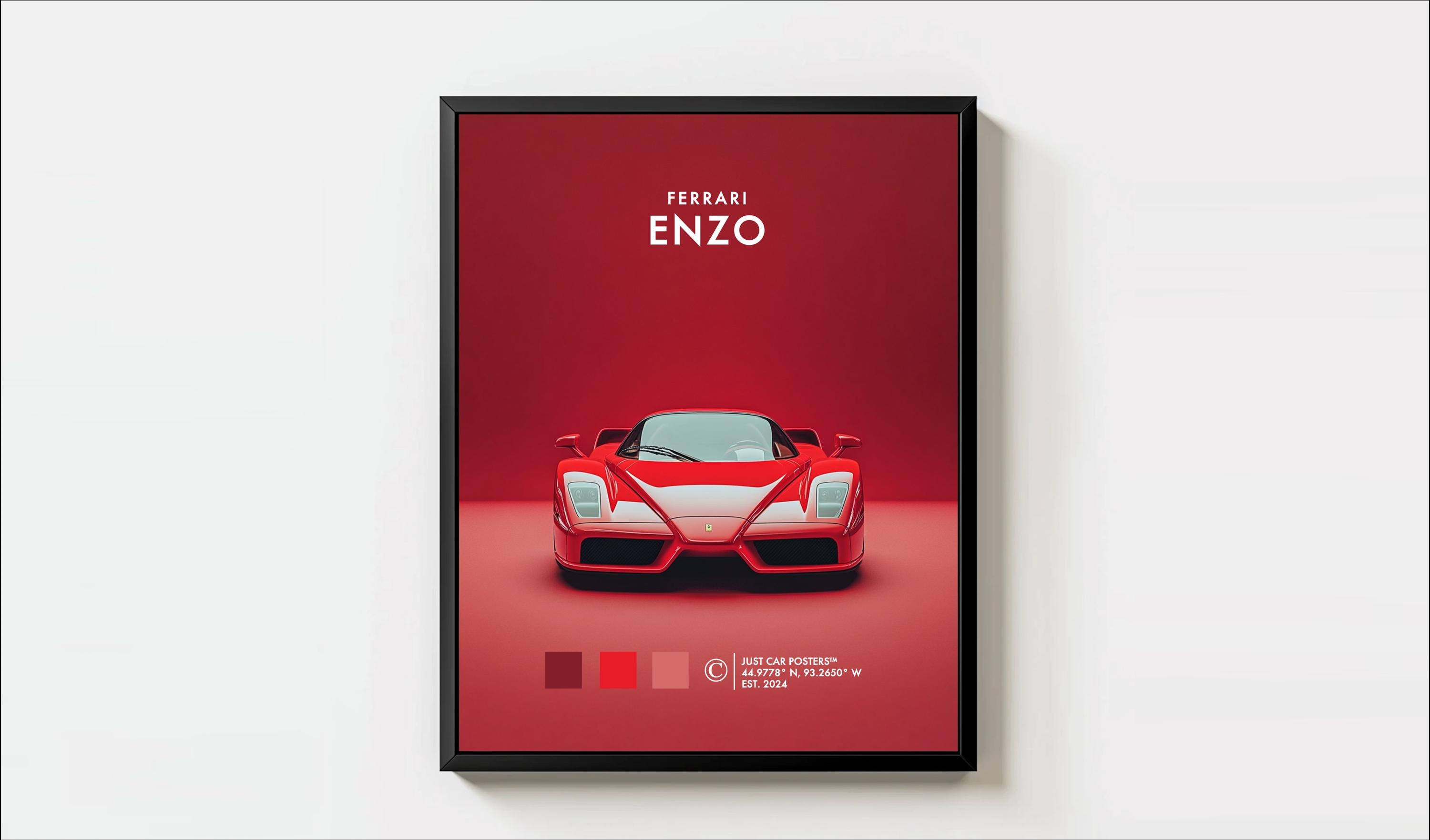Ferrari Enzo Poster, Ferrari Enzo Car Posters, Car Photography, Ferrari ...