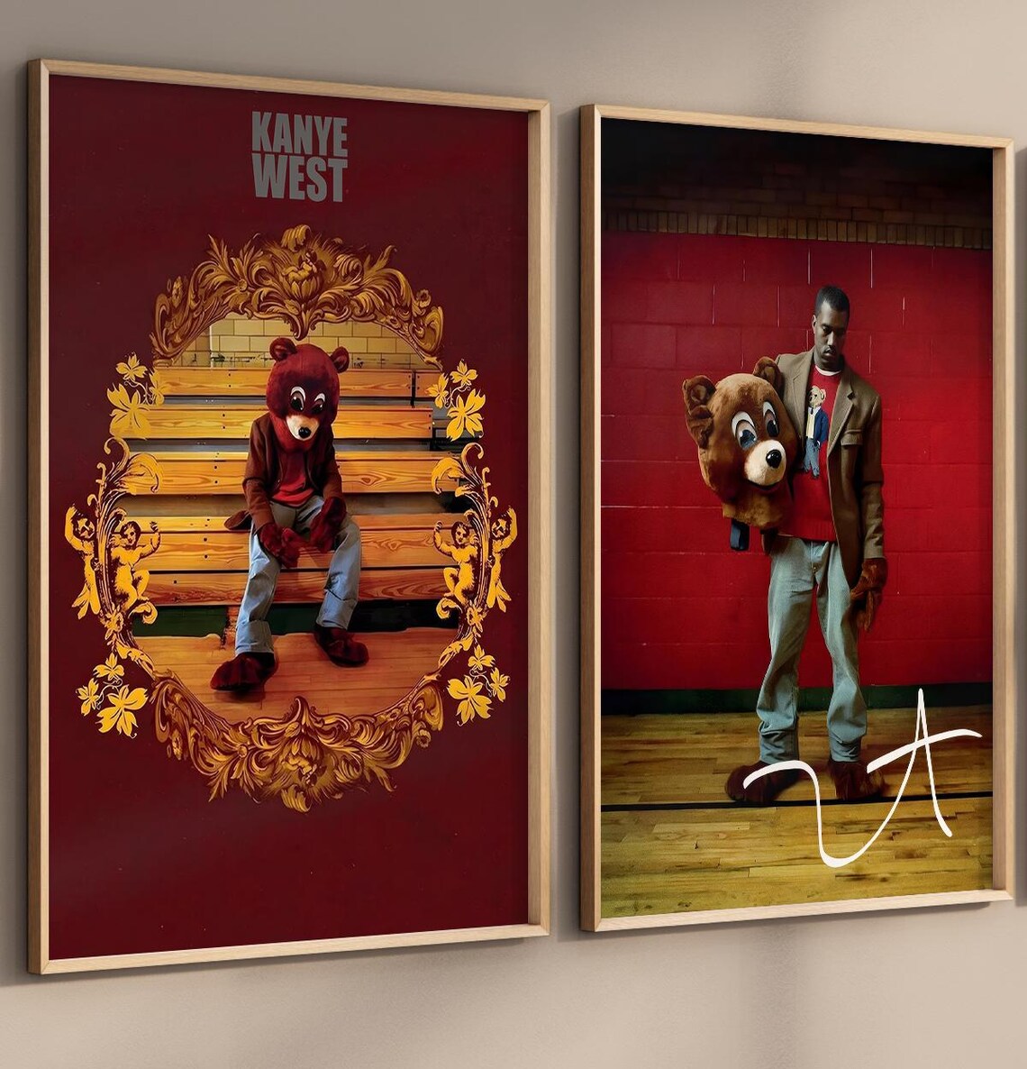 Kanye West Poster Set, Kanye West Wall Art, the College Dropout Album ...