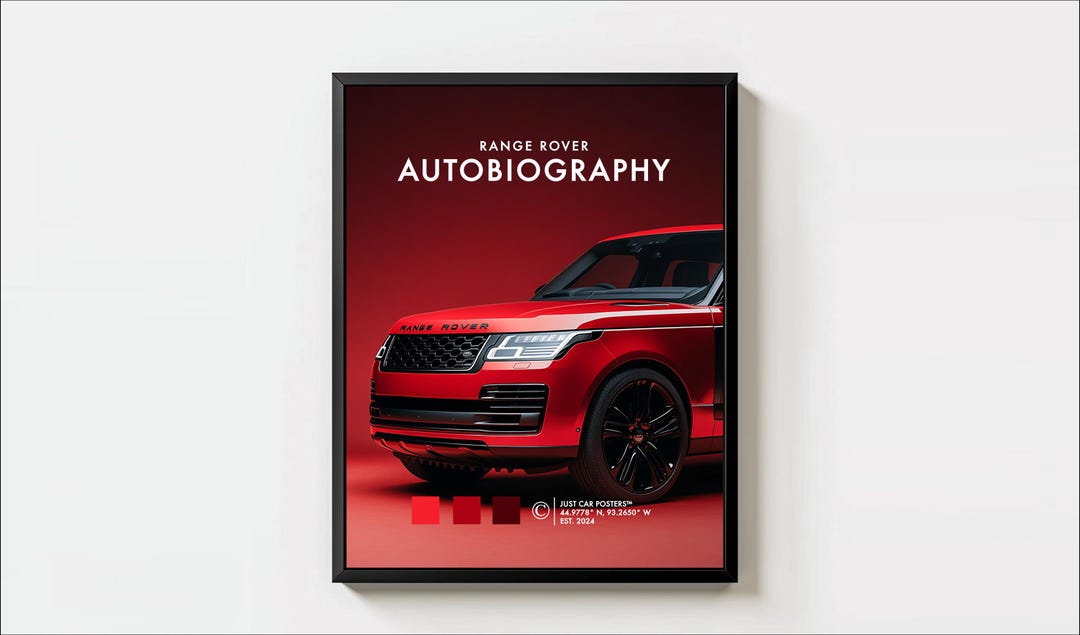 Range Rover Poster Print, Range Rover Autobiography Posters, Range ...