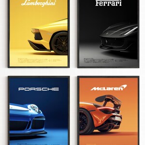 Super Car Posters, Porsche, Ferrari, Mclaren, Lamborghini Car Prints ...