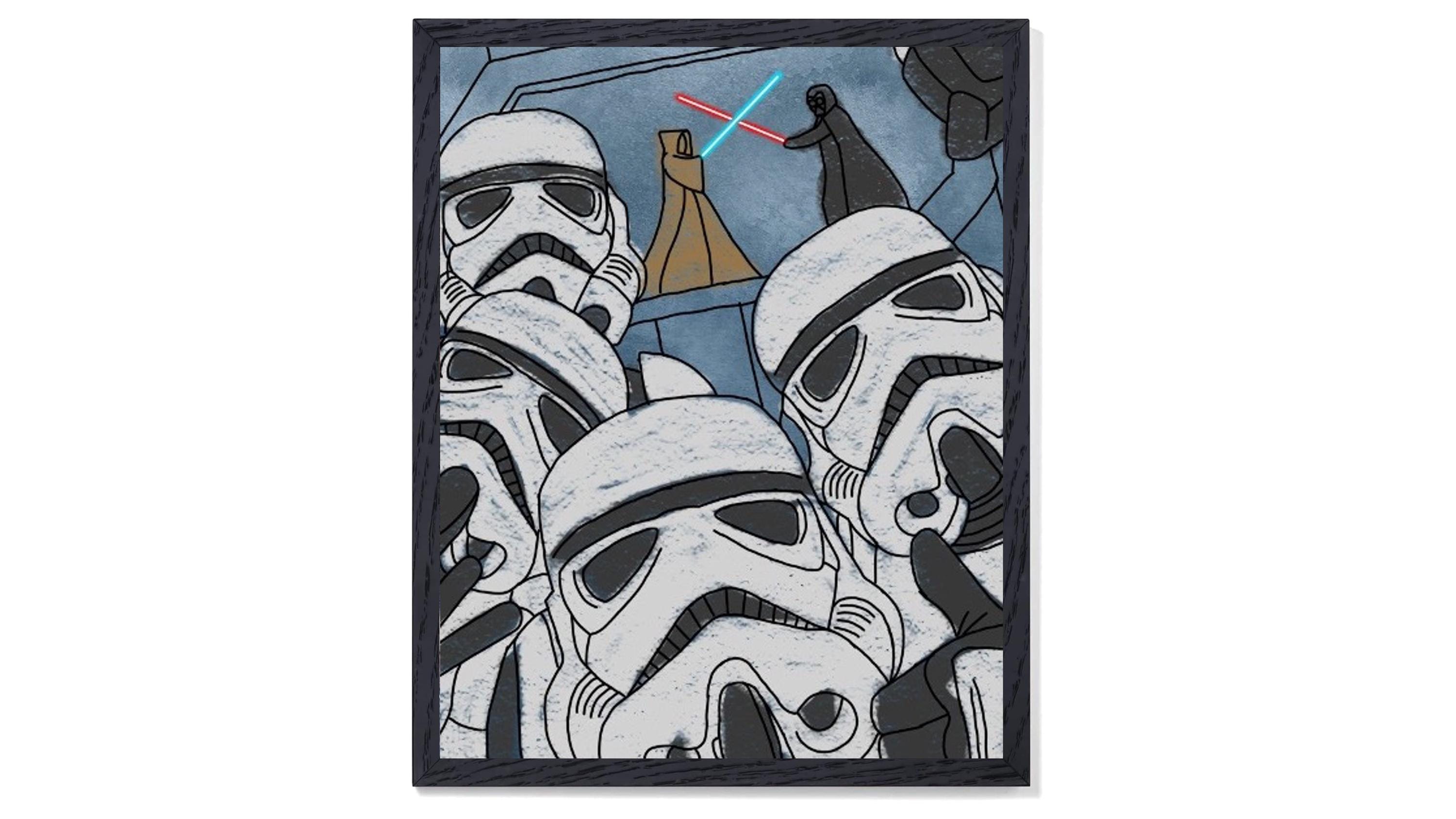 Star Wars Poster Set of 4, Star Wars Gifts, Star Wars Prints, Darth ...