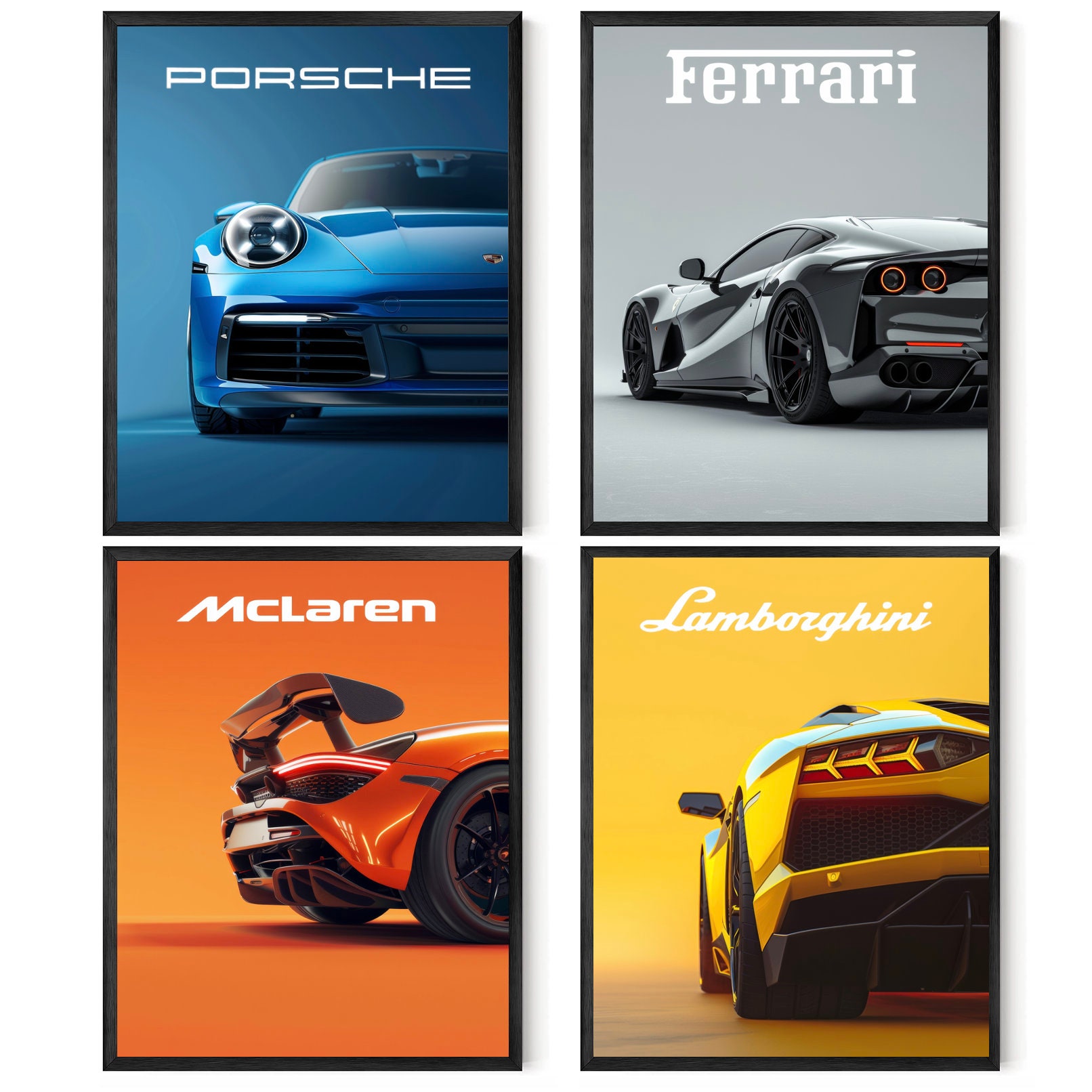 Sports Car Posters, Porsche, Ferrari, Mclaren, Lamborghini Car Prints ...