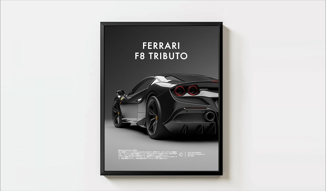 Ferrari F8 Poster, Ferrari F8 Super Car Posters, Car Photography ...