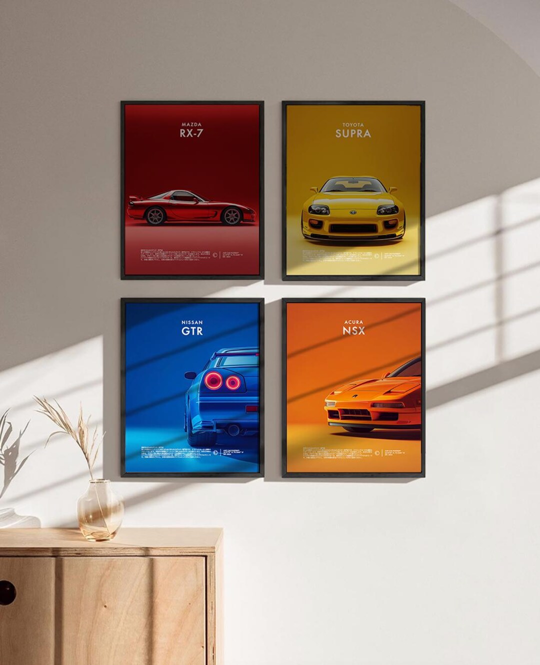 Japanese JDM Car Posters, JDM Car Prints, Supra, Acura, Nissan, RX-7 ...