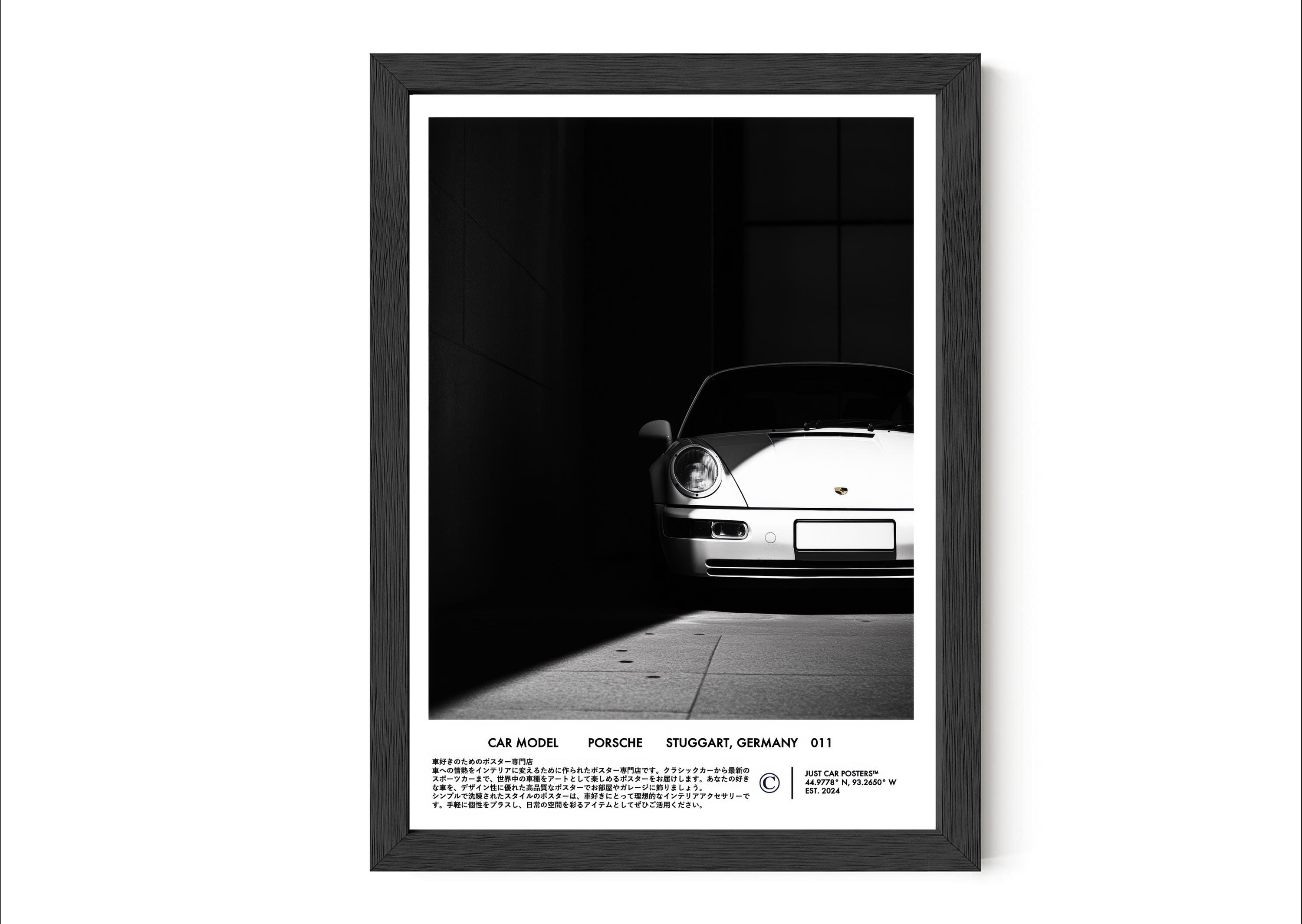 Vintage Porsche Print, German Car Wall Art, Magazine Car Poster, Old ...