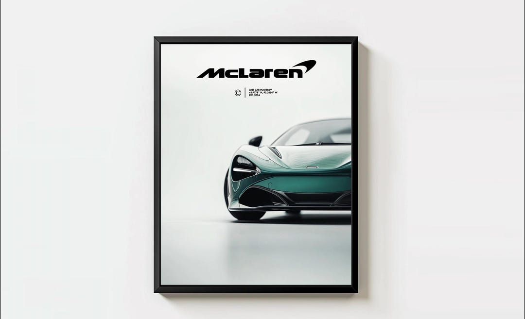 Mclaren Print, Clean Mclaren Car Posters, Car Photography, Cool Mclaren ...