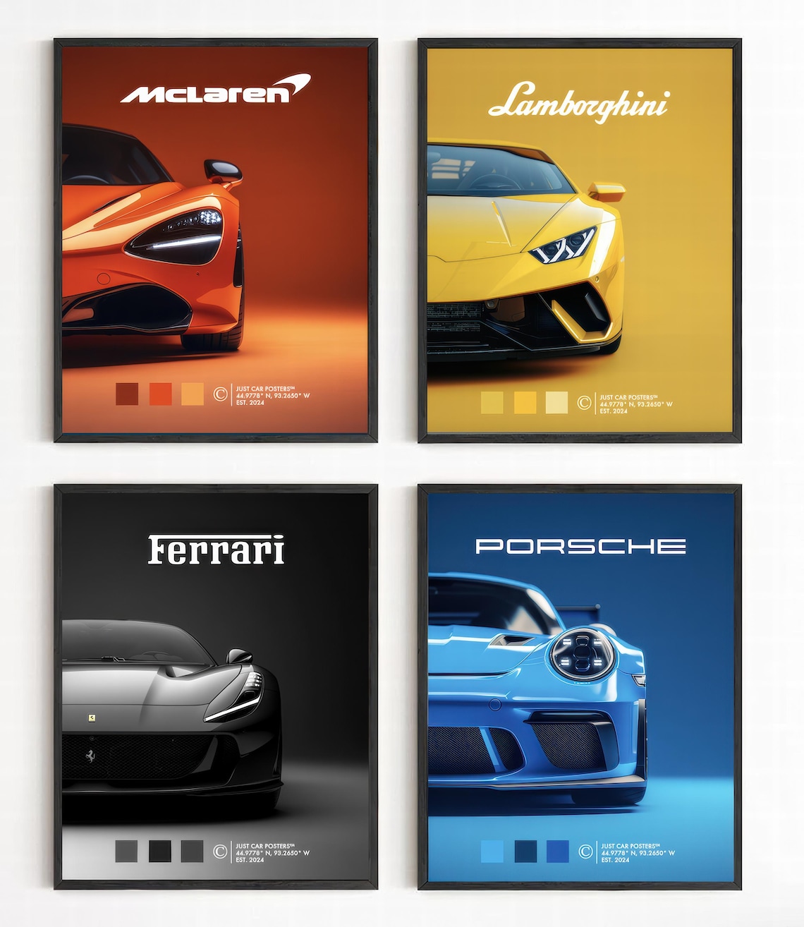 Super Car Posters, Porsche, Ferrari, Mclaren, Lamborghini Car Prints ...