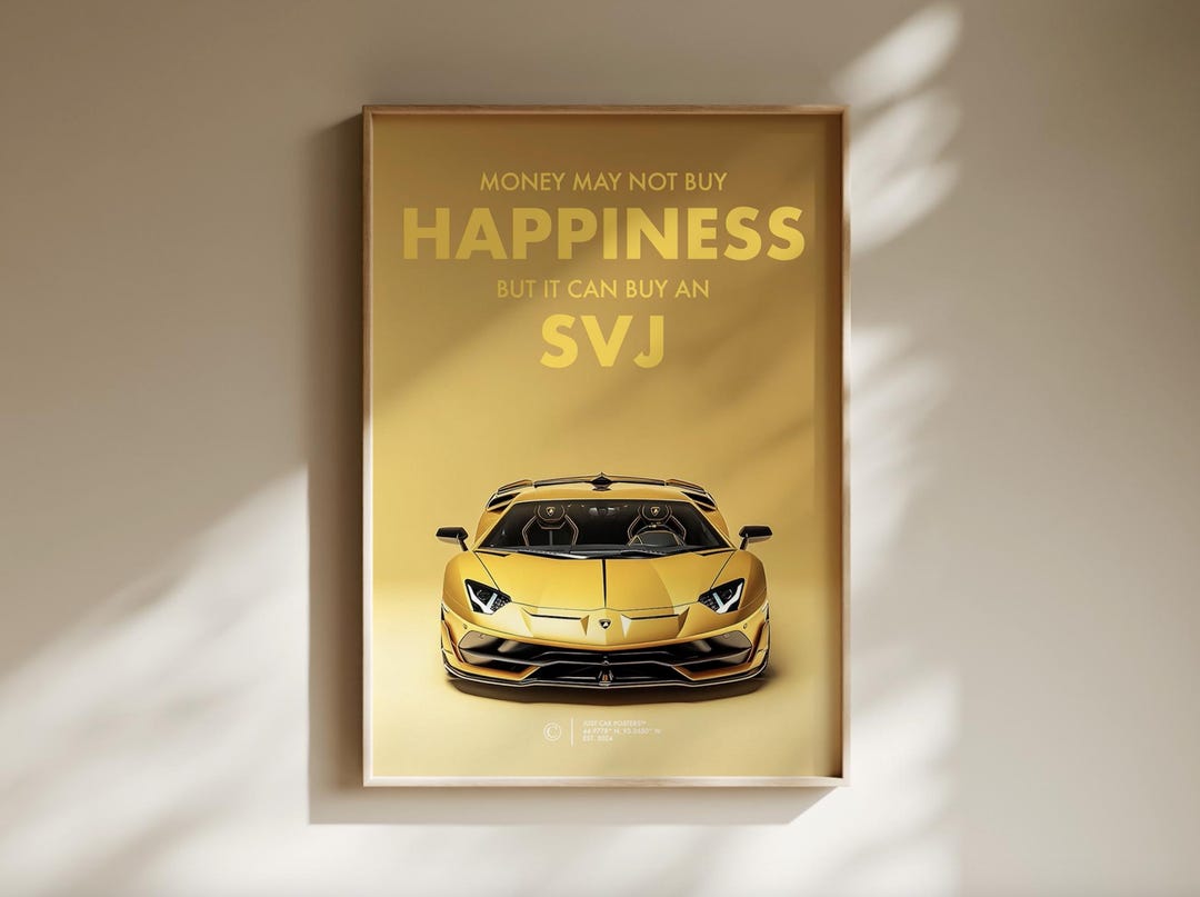 Lamborghini SVJ Poster Print, Super Car Posters, Car Photography ...