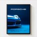 Blue Porsche Poster Print, Super Car Posters, GT3 Car Photography, Blue ...
