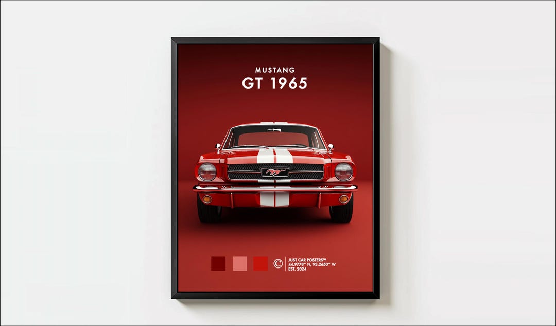 Classic Mustang Poster Print, Mustang Super Car Posters, Car ...