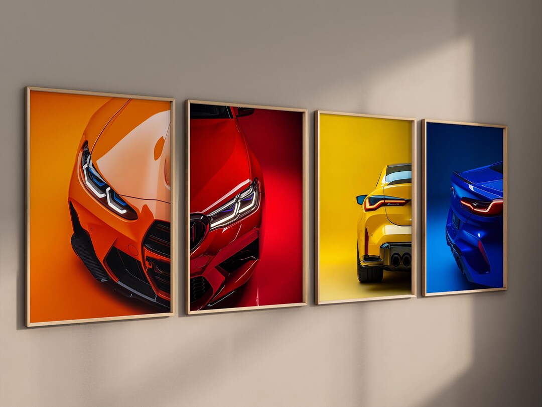 Super Car Posters, German Car Posters Set, Car Print Bundle, Sports Car ...