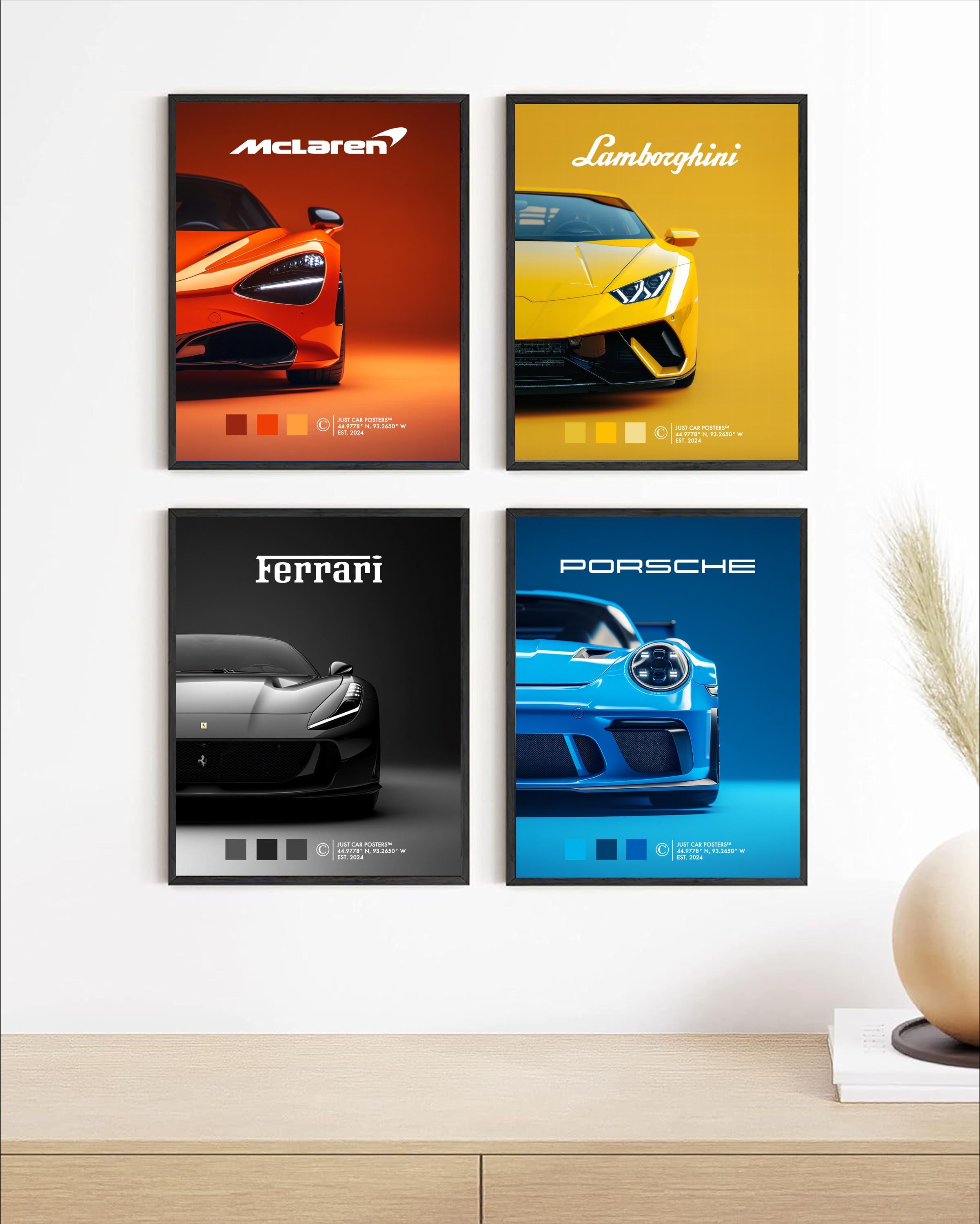 Super Car Posters, Porsche, Ferrari, Mclaren, Lamborghini Car Prints ...
