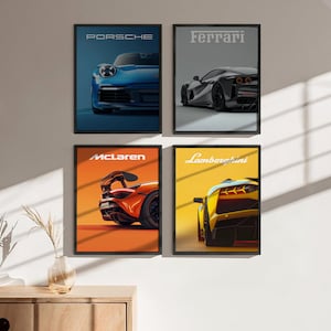 Sports Car Posters, Porsche, Ferrari, Mclaren, Lamborghini Car Prints ...