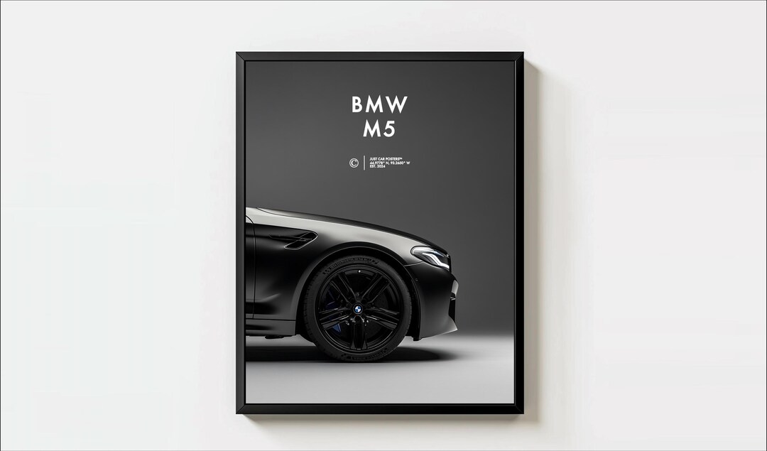 BMW M5 Poster Print, Super Car Posters, BMW M5 Car Photography, BMW M5 ...