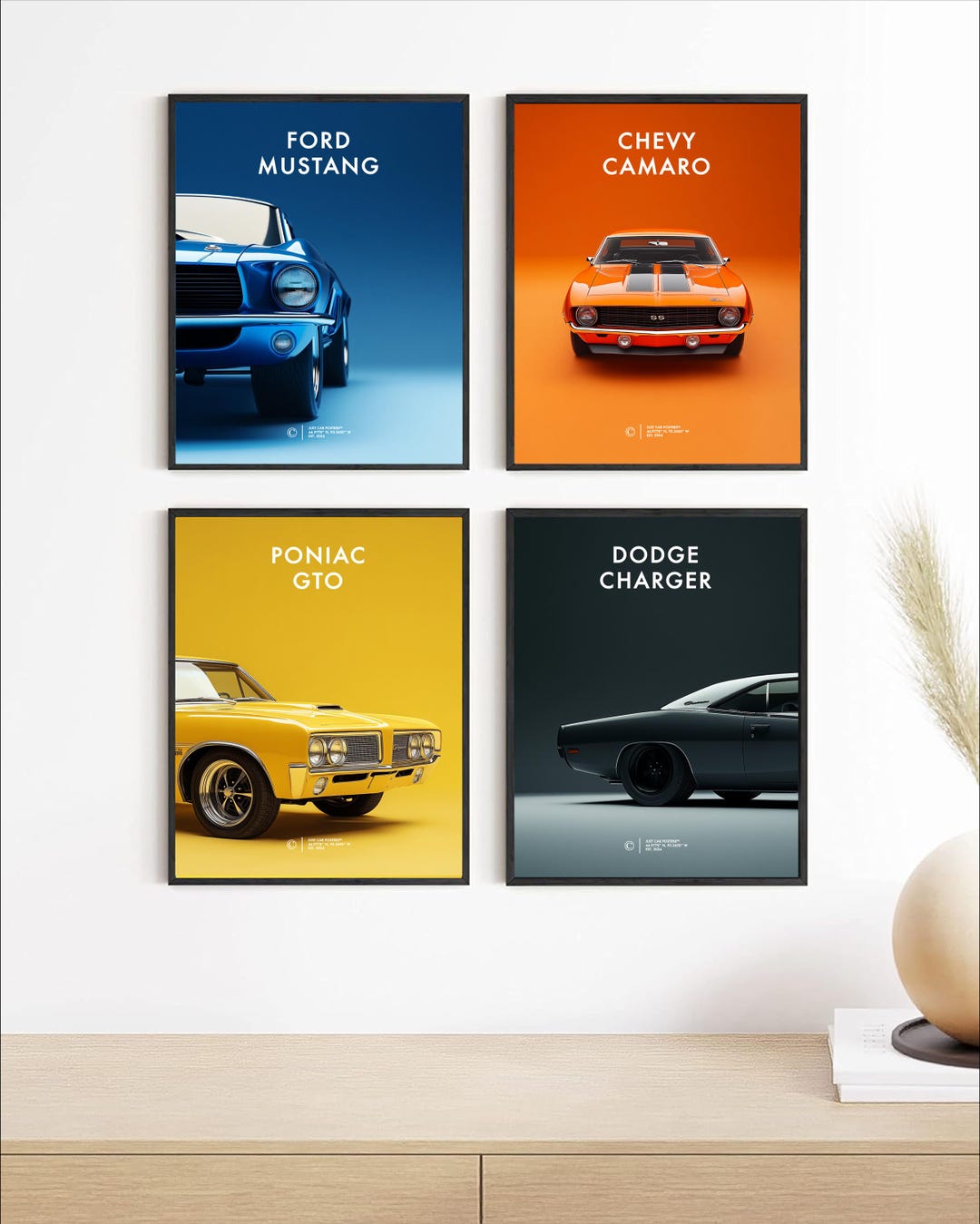 Classic Car Posters, Muscle Car Posters, Mustang, Camaro, Poniac ...