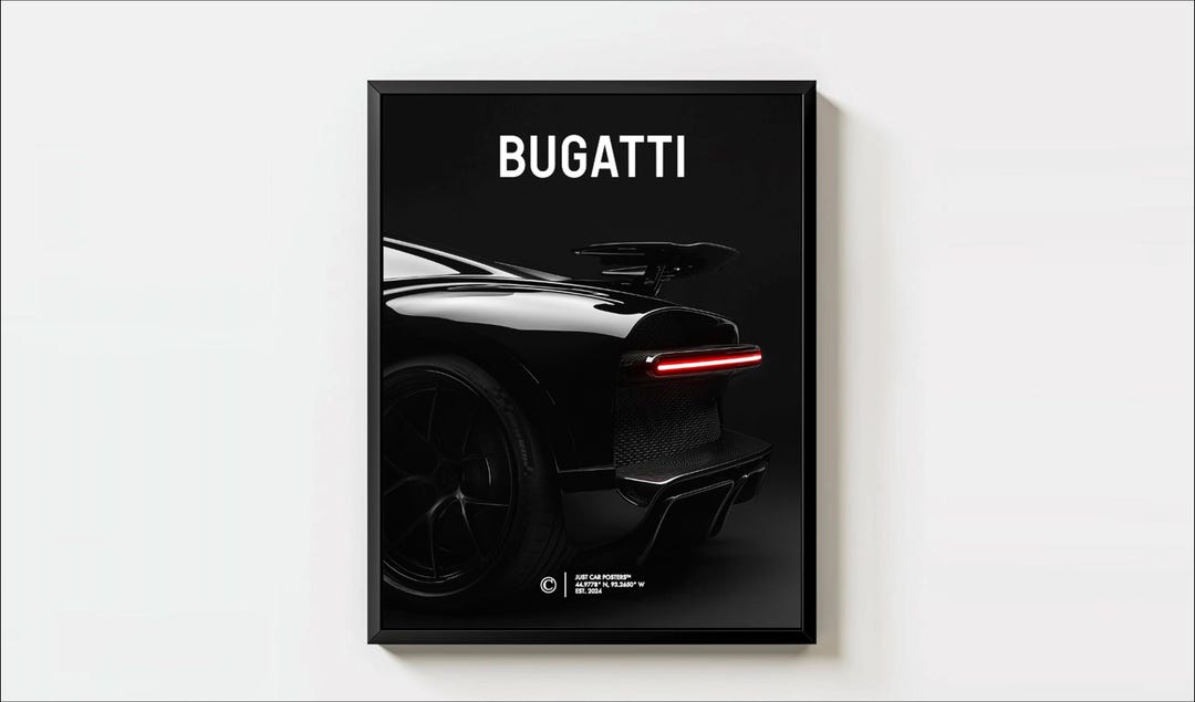 Bugatti Poster Print, Super Car Posters, Car Photography, Bugatti Car ...