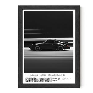 Porsche Poster, Vintage Porsche Print, German Car Wall Art, Magazine ...