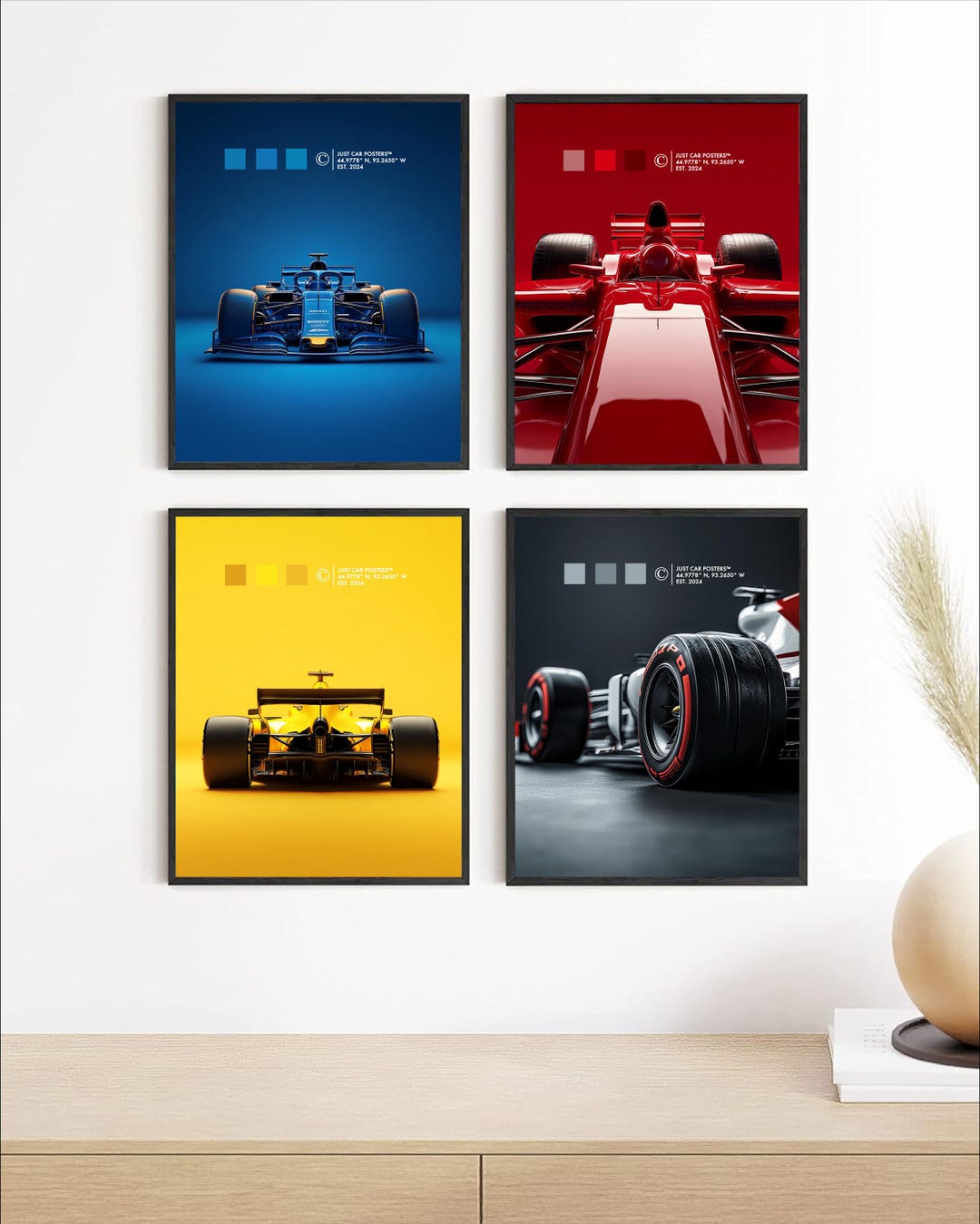 F1 Posters, F1 Gifts, Formula 1 Prints, F1 Car Prints Decor for Bedroom ...