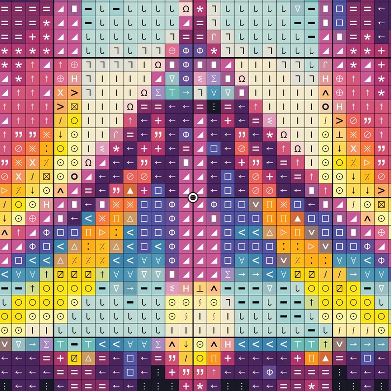 Digital Circus Tent Cross Stitch Pattern - PDF Download, Vibrant Pixel ...