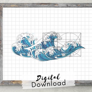Fibonacci Waves Print: Math and Nature Mashup (digital Download) - Etsy