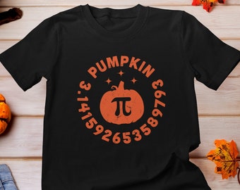 Pumpkin Pie Pi Day Algebra Math Symbol Funny Halloween Short-sleeve ...