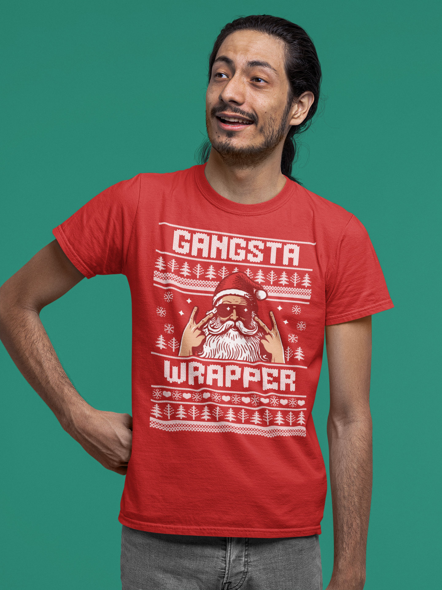 Gangsta Wrapper Shirt, Ugly Christmas Sweater Shirt, Christmas Party ...